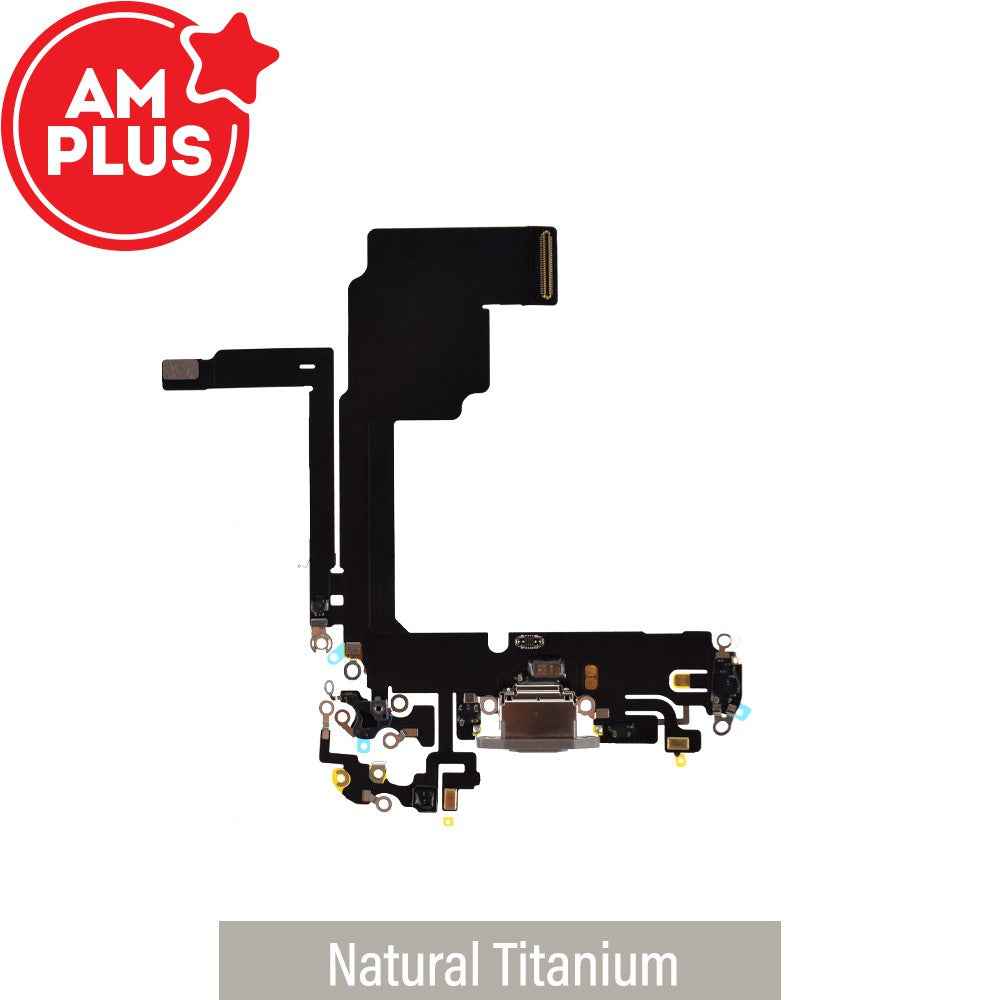 AMPLUS Charging Port for iPhone 15 Pro -Natural Titanium - MyMobile